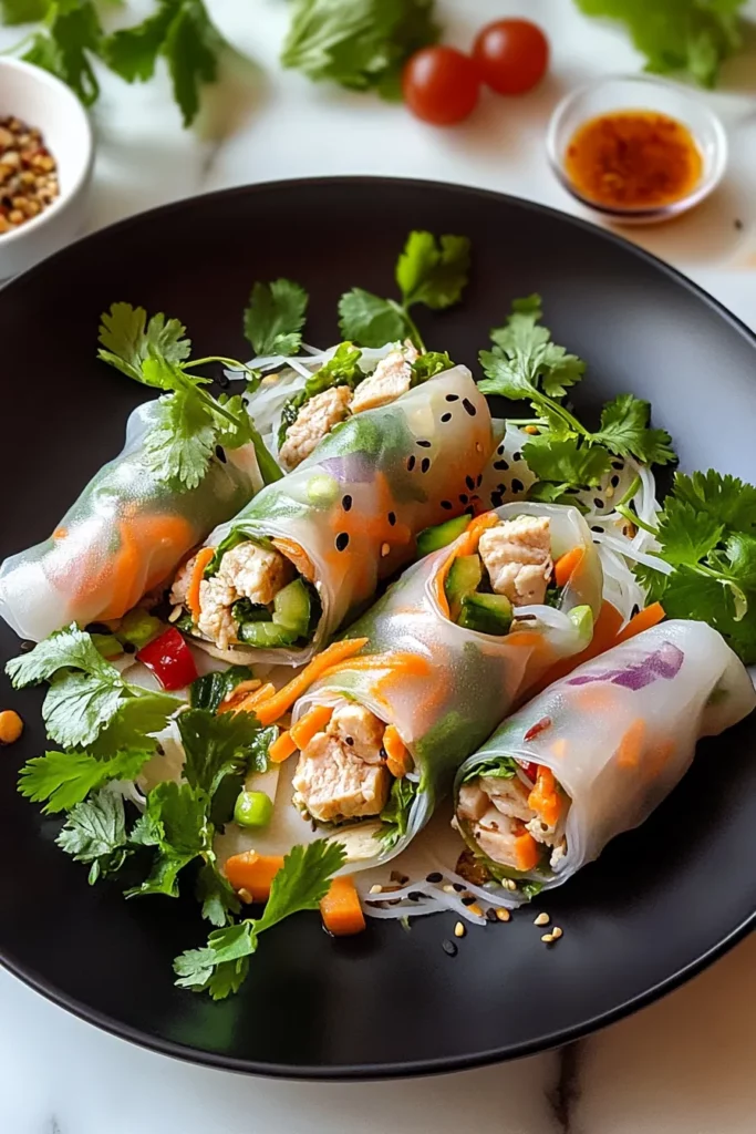 Chicken Spring Roll Salad - Recipes Dish