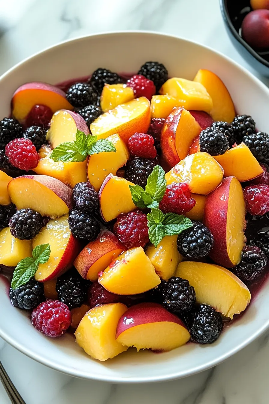 Peach Berry Fruit Salad – Recipes Dish