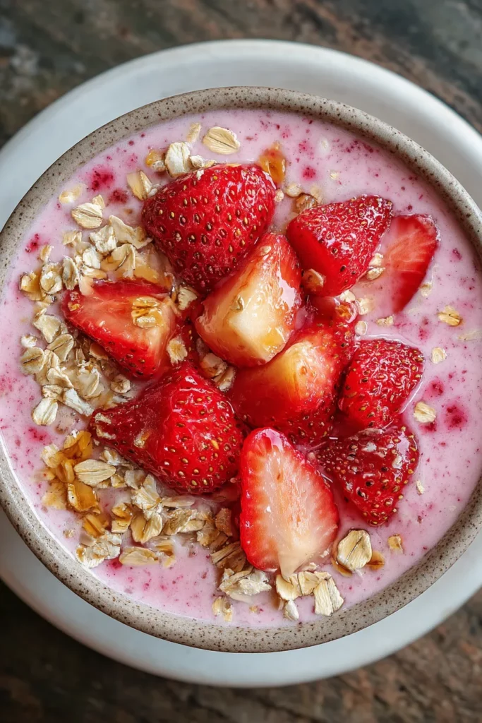 Strawberry Oatmeal Breakfast Smoothie - Recipes Dish