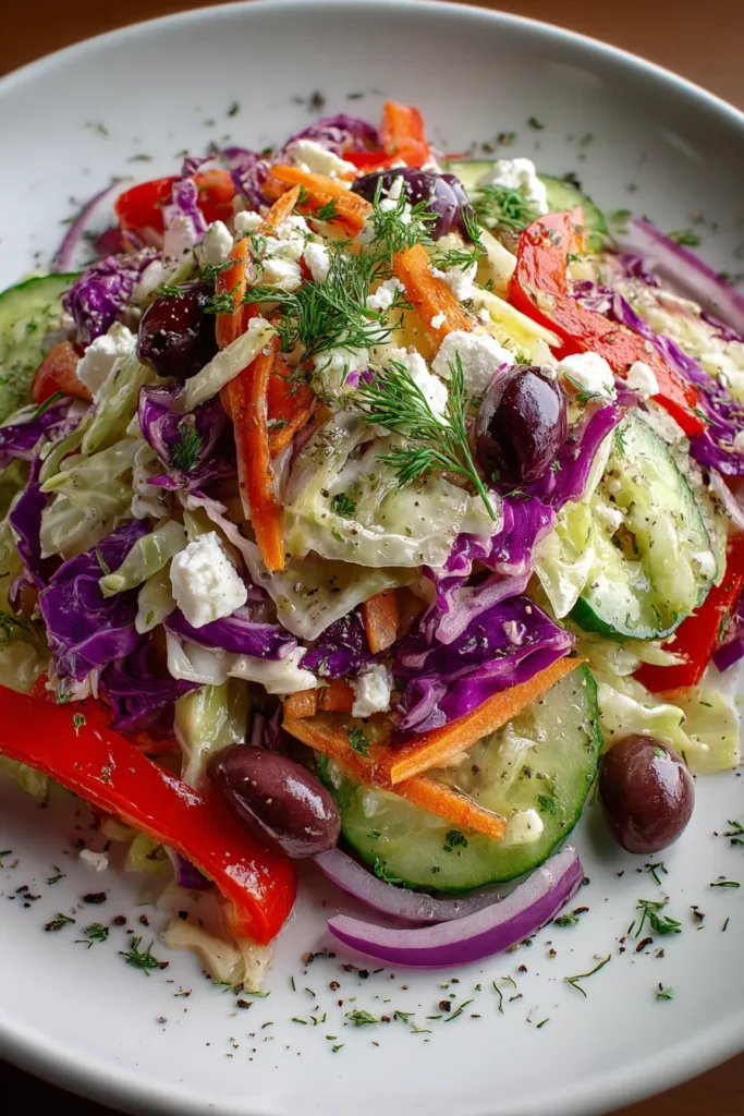 Greek Cabbage Salad - Recipes Dish
