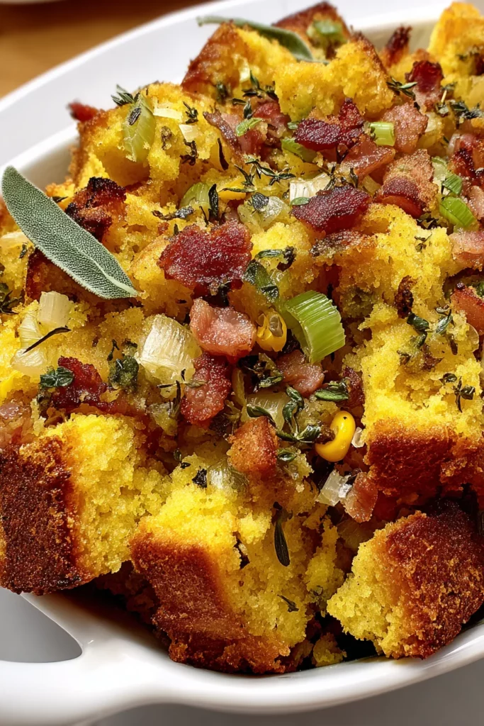 Corn Bread Stuffing with Bacon and Sage – Recipes Dish