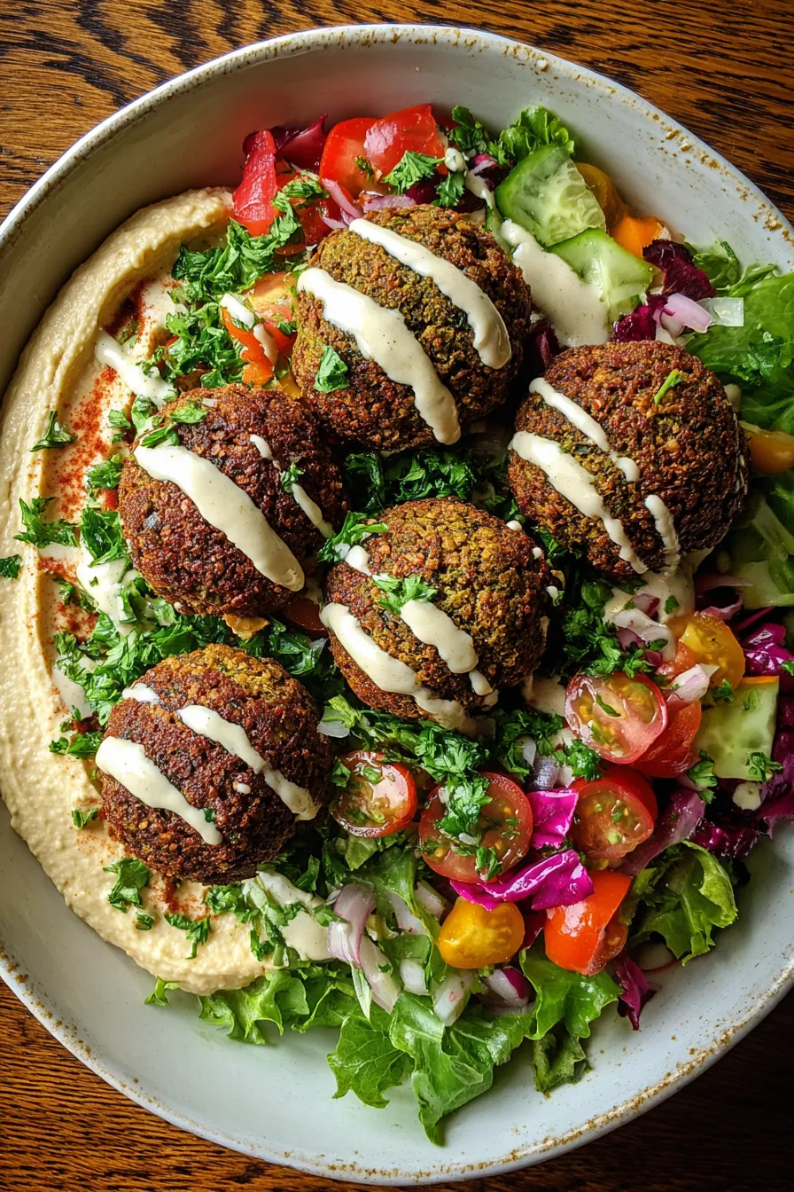 Falafel Bowl with Hummus & Tahini Dressing – Recipes Dish