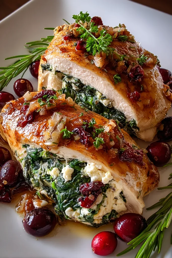 Spinach & Cranberry Stuffed Chicken Breasts – Recipes Dish