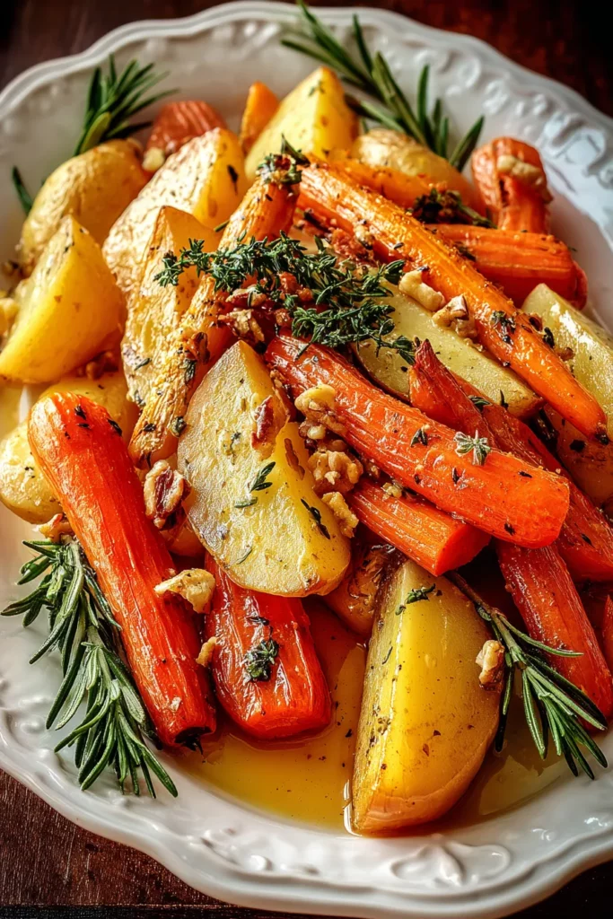 Autumn Bliss Maple Dijon Roasted Apples & Carrots – Recipes Dish